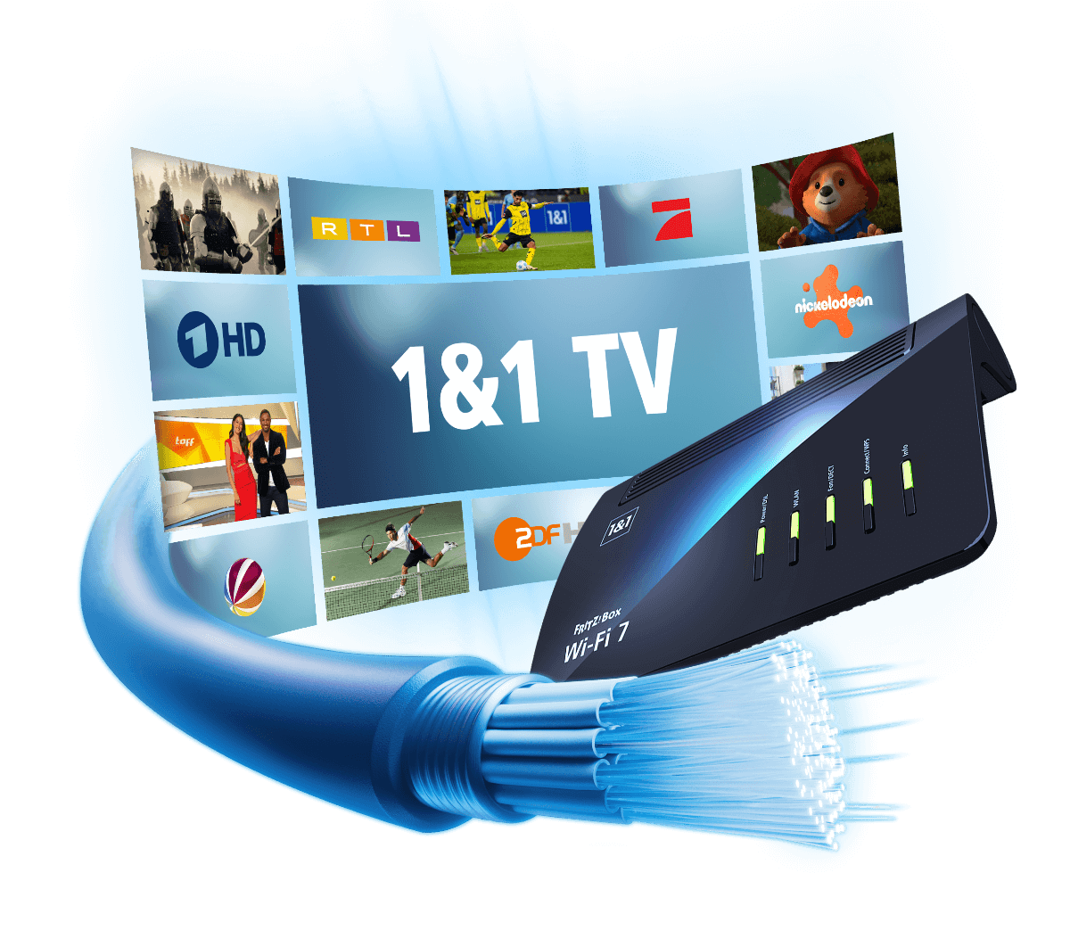 IPTV mit 1&1 - Fernsehen in brillanter HD-Bildqualität