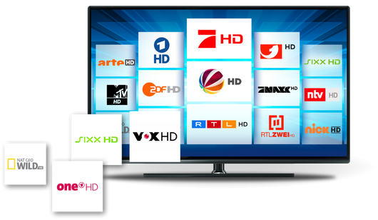 TV Senderliste - mehr als 100 Top TV Sender mit 1&1