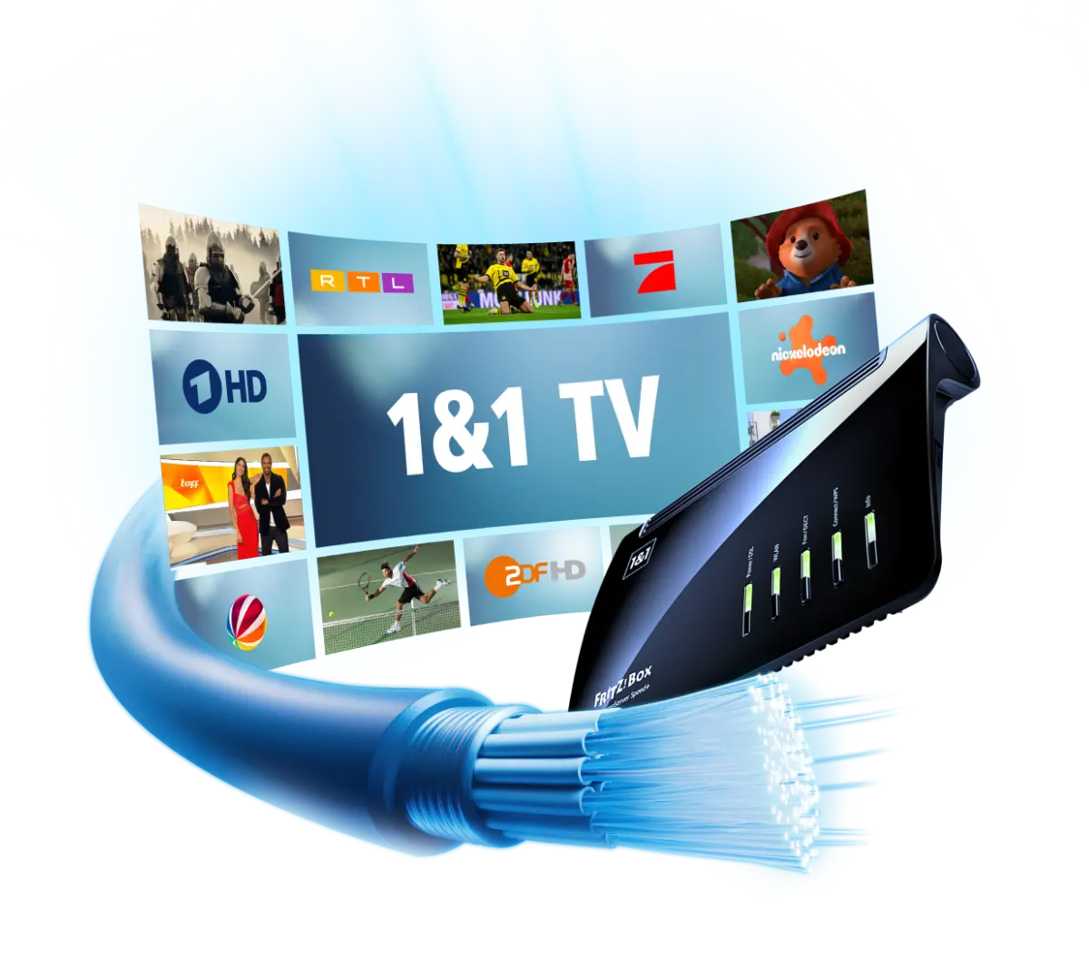 IPTV mit 1&1 - Fernsehen in brillanter HD-Bildqualität